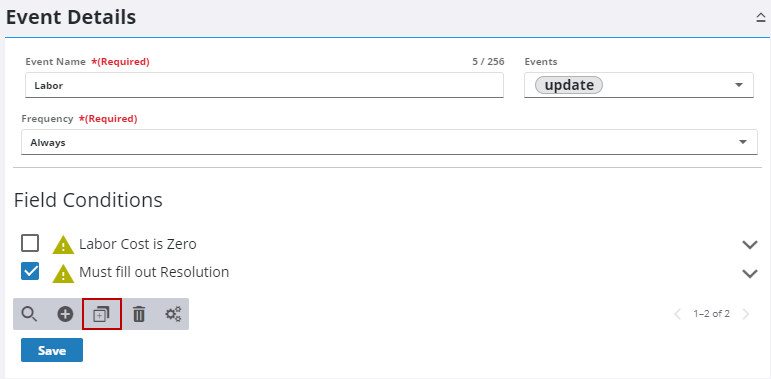 Clone A Validation Condition