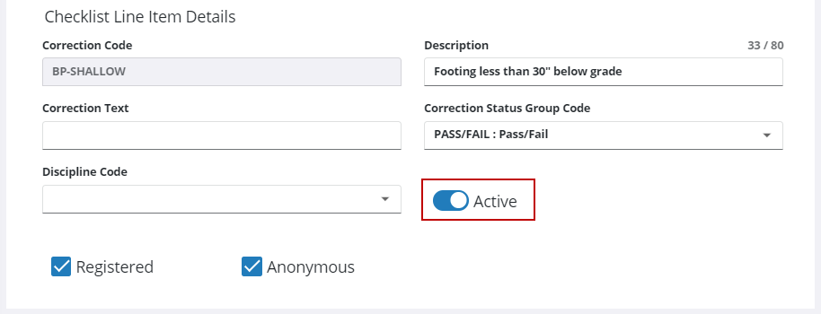 Remove A Checklist Line Item