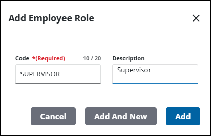 Add a Company Employee Role