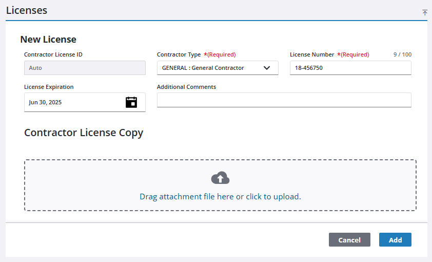 Clone a Contractor License