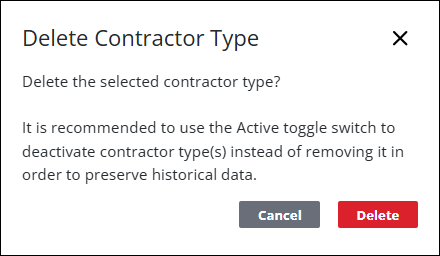 Remove A Contractor Type