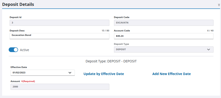 Edit A Deposit