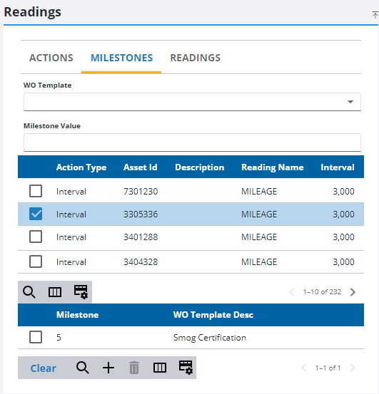 Remove Existing Asset Readings and Milestones