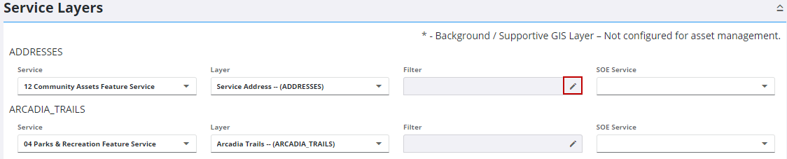 Edit SubType Entity Filters