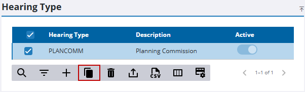 Clone a Hearing Type
