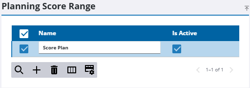 Configure Planning Score Range