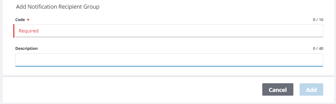 Add a Notification Recipients Group
