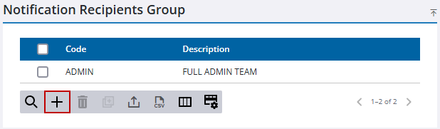 Add a Notification Recipients Group