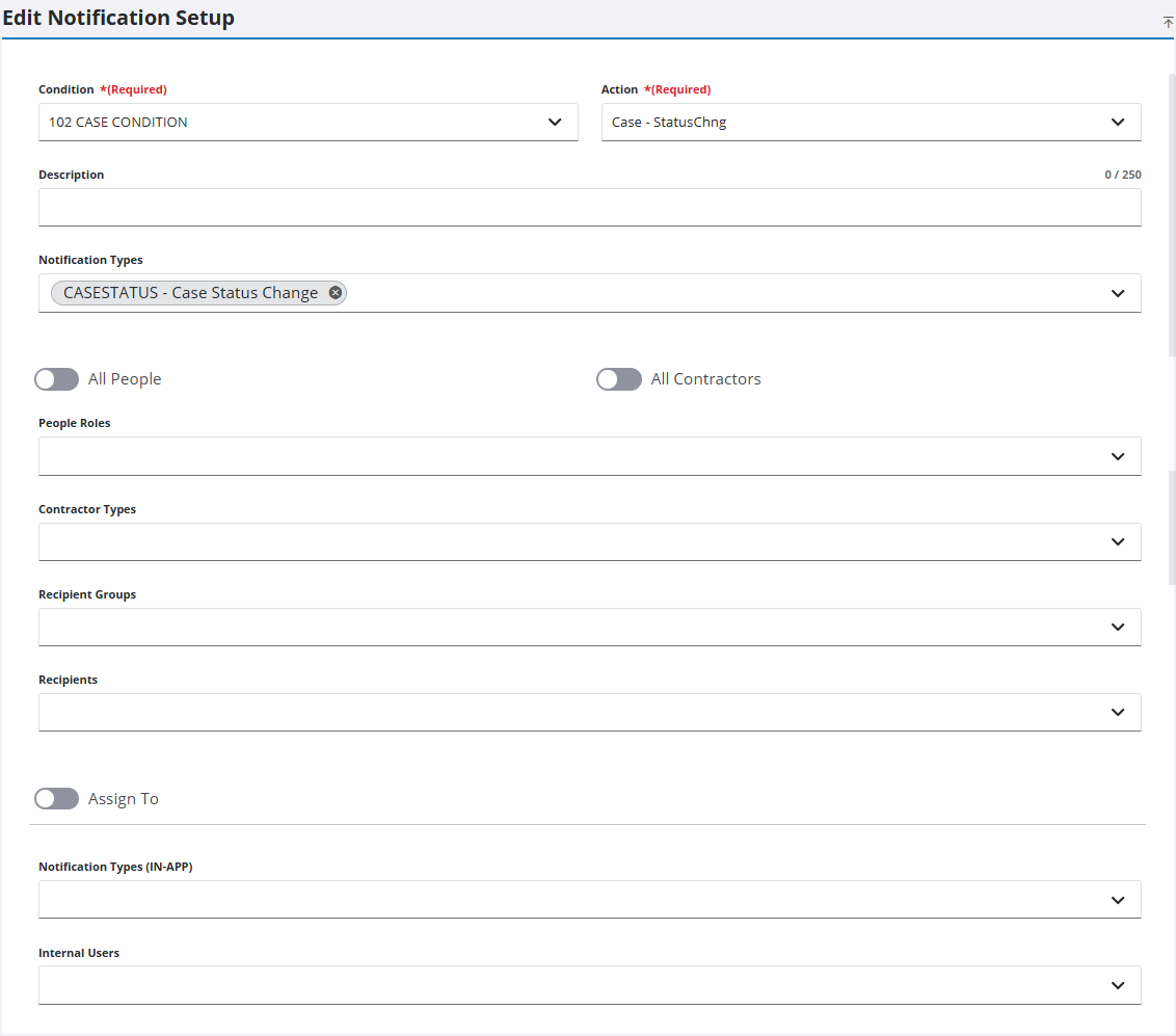 Edit a Notification Setup