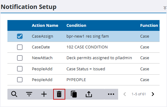 Remove A Notification Setup