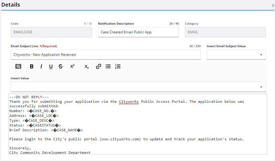 Edit A Notification Type