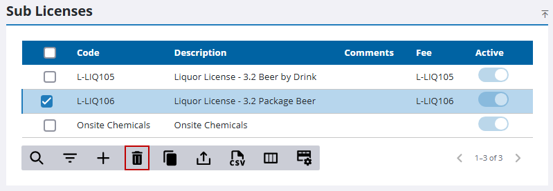 Remove a Sub License