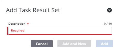 Add a Task Result Set