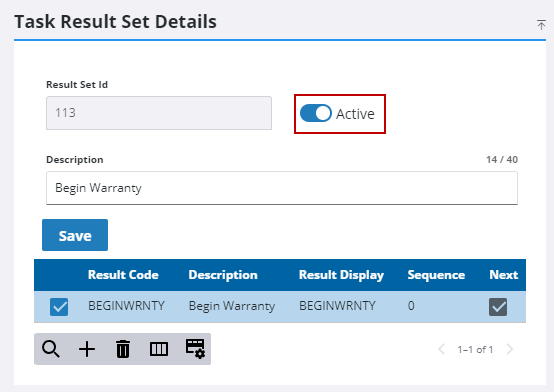 Remove a Task Result Set