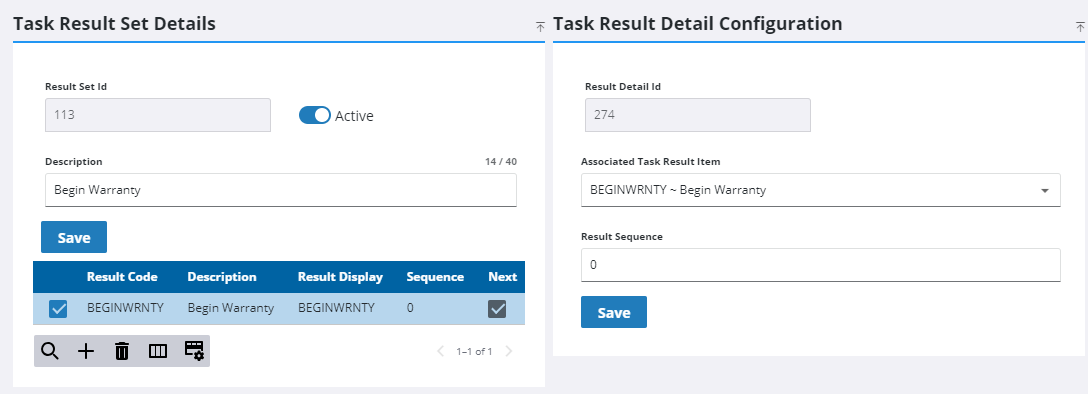 Edit a Task Result Set