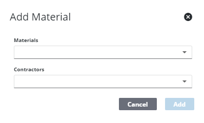 Add Material to a Work Order Template