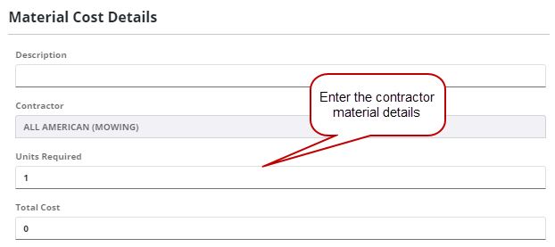 Add Material to a Work Order Template