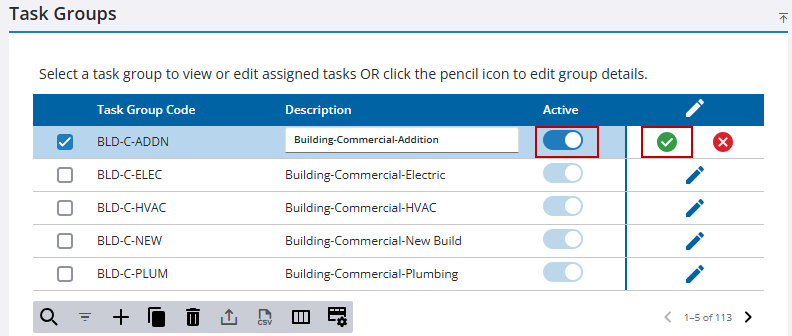 Remove a Task Group