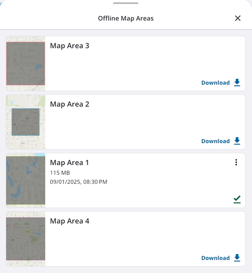 Offline Map Areas