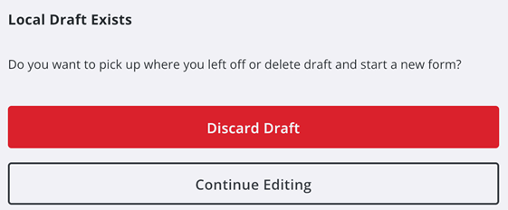 Discard A Local Draft Work Activity