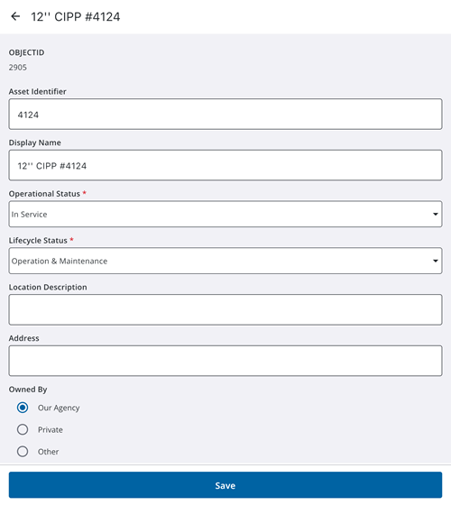 Edit GIS Feature and Asset Data