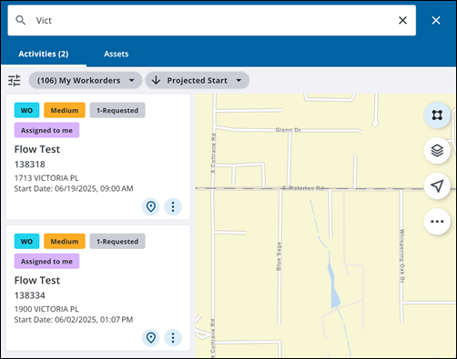 View Work Activity Lists and Summary Cards