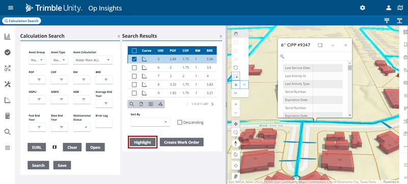 Highlight Search Results on the Map