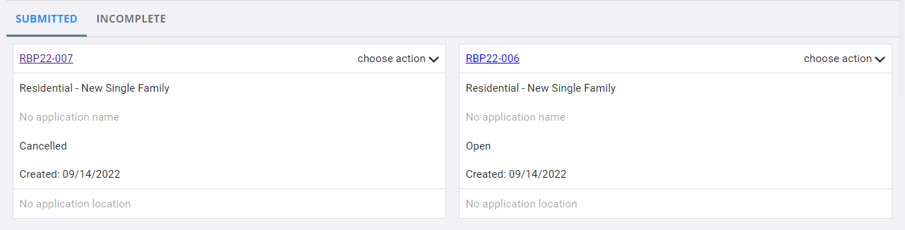 Review Submitted Applications