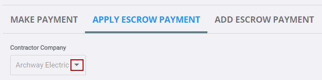 Apply an Escrow Payment