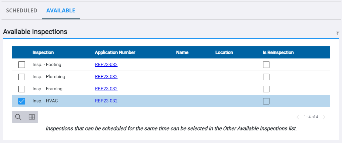 Bulk Inspection Scheduling