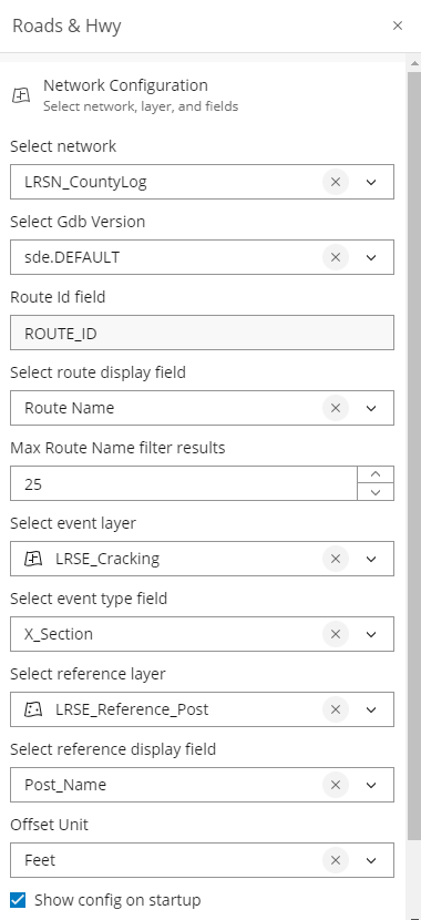 Configure Roads & Highways