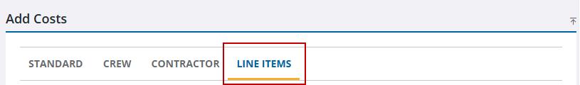 Add Line Item Costs