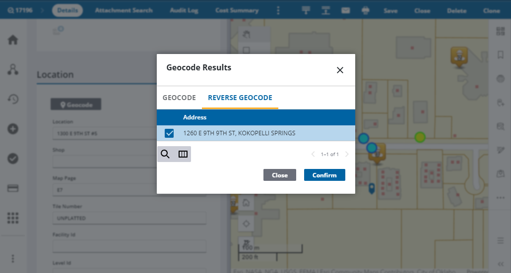 Geocode a Custom Inspection