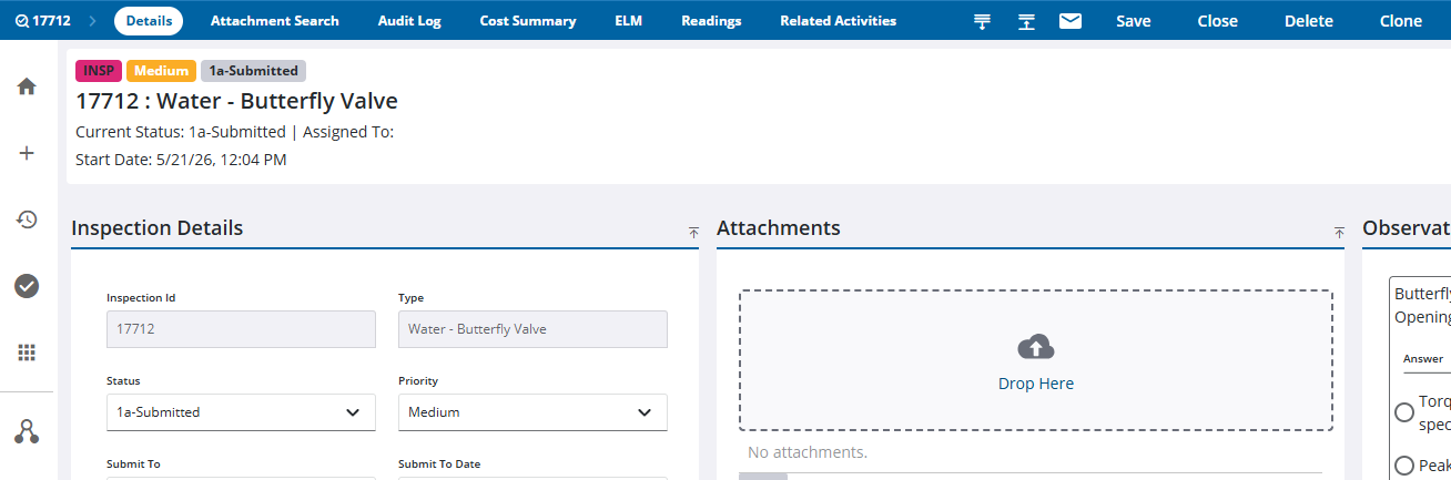 Navigate the Inspection Page