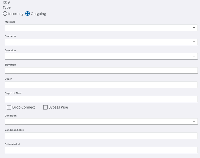 Add Incoming or Outgoing Pipes