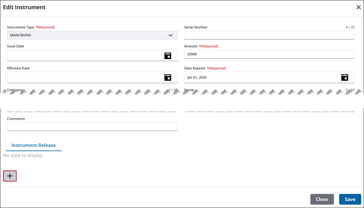 Add a Released Instrument