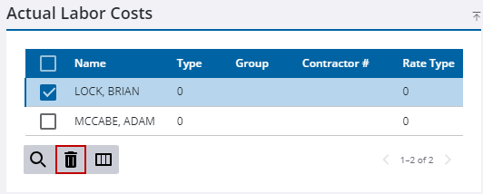 Remove Work Order Costs