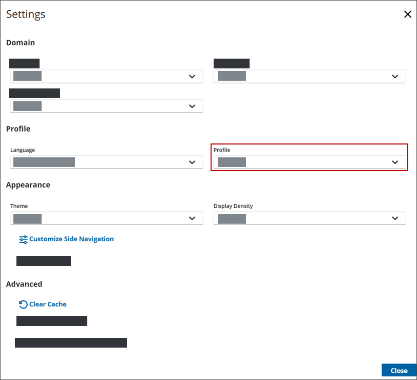 Switch Customization Profiles