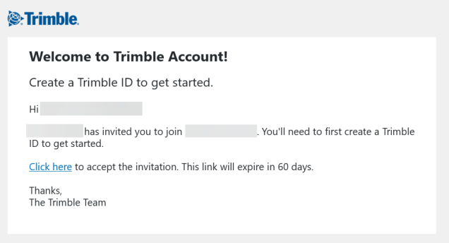 Create a Trimble ID