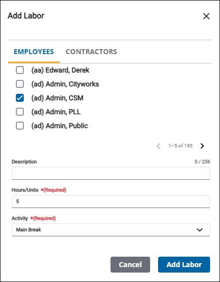 Add Labor to a Material