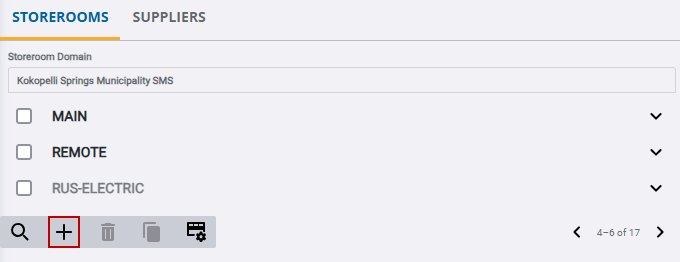 Add or Edit a Storeroom