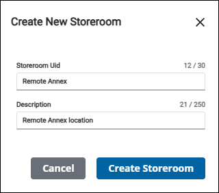 Add or Edit a Storeroom
