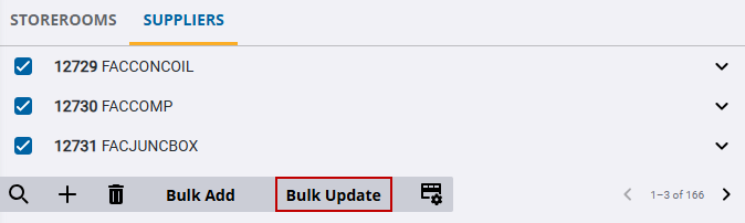Update Suppliers in Bulk