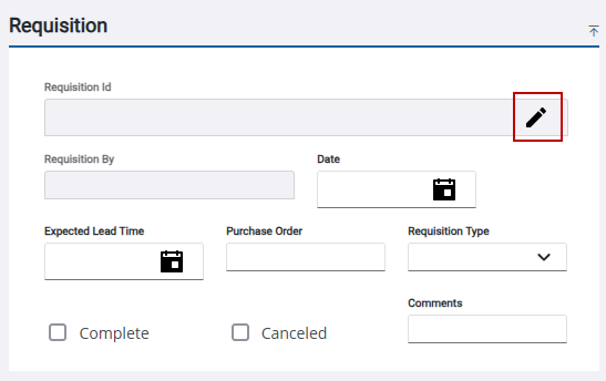Receive a Requisition Transaction