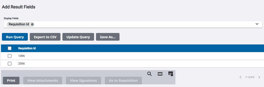 Search for a Requisition Transaction