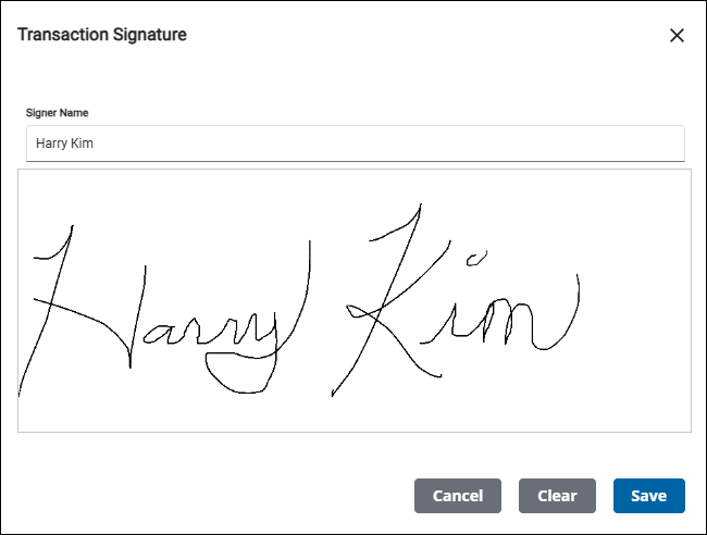 Capture a Signature on an Existing Audit Transaction